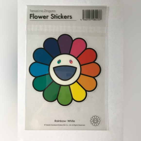 Art | Takashi Murakami Flower Sticker Rainbow White Kaikai Kiki ...